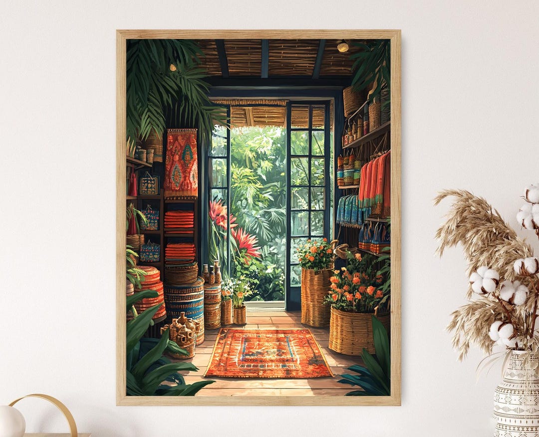 Assamese Souvenir Shop Art Print, Mekhela Chador Decor Poster, Brass ...