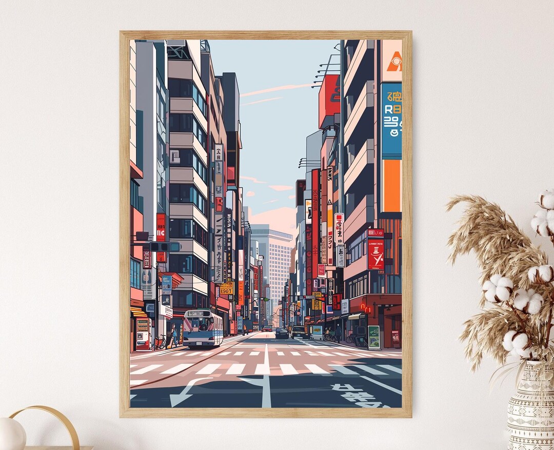 Akihabara-themed Poster, Stunning Japanese Cityscape for Wall Art ...
