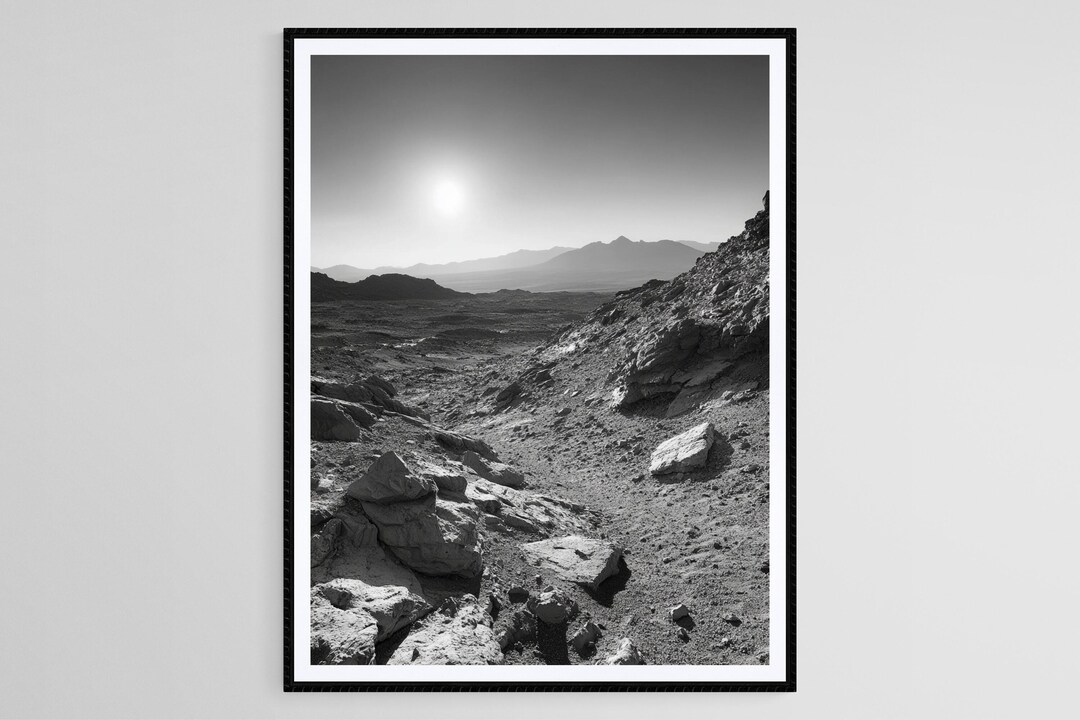 Martian Sunset Photo Print, Red Planet Evening Landscape Wall Art - Etsy