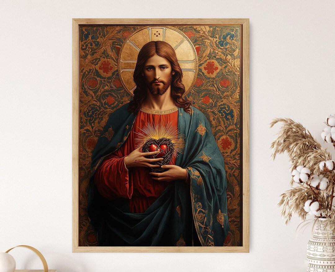 Sacred Heart of Jesus, Baroque Religious Vision, Catholic Faith Art ...