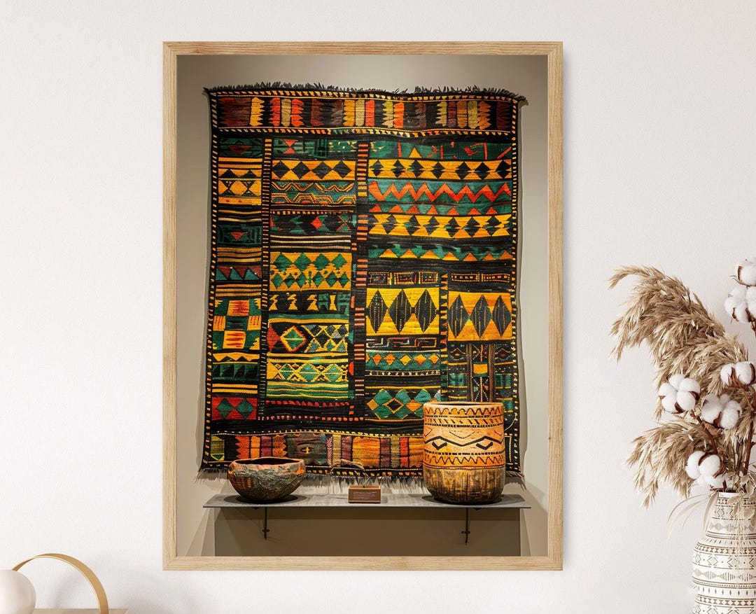 Ethiopian Rug Art Print: Vibrant African Tribal Decor - Etsy