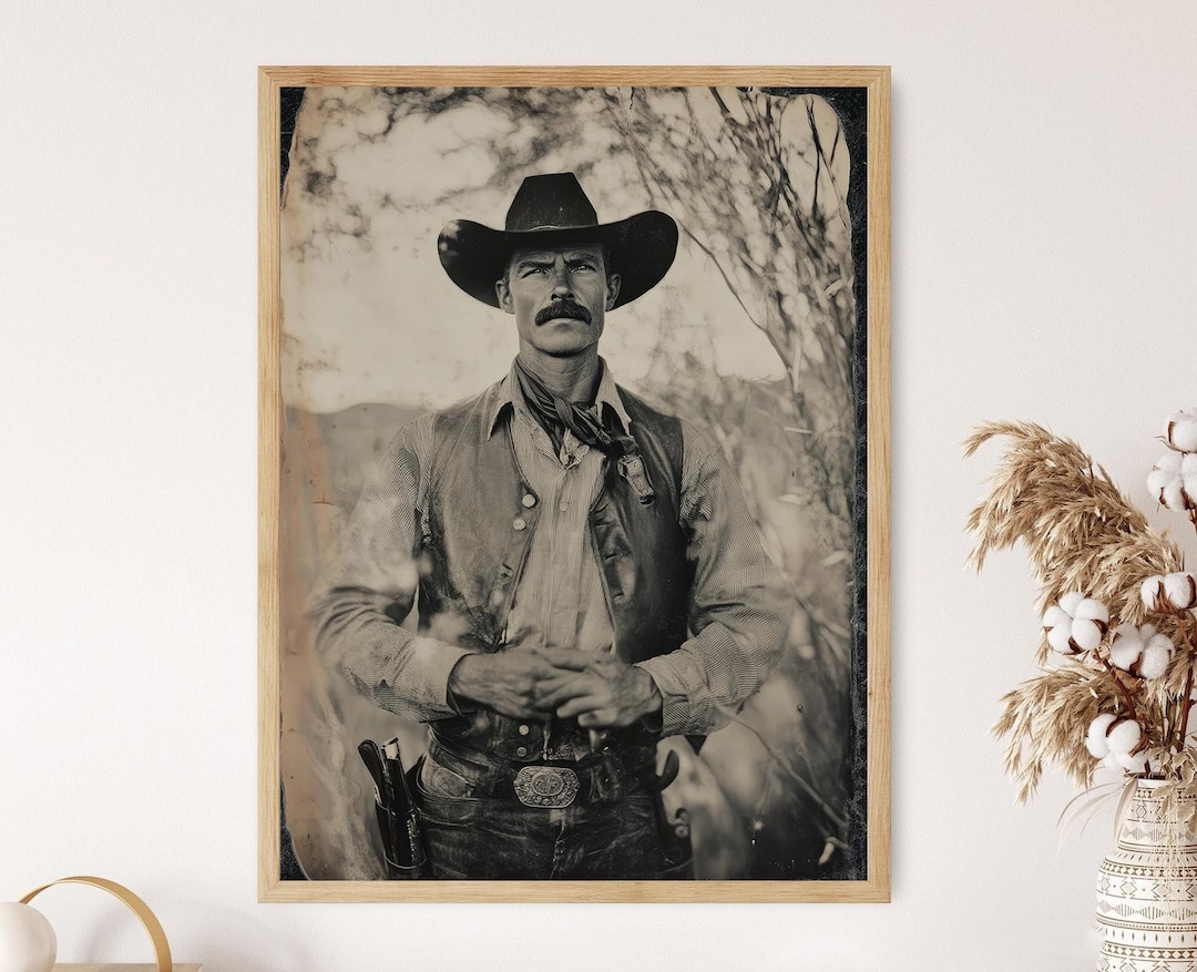 Vintage Wyatt Earp Portrait Print, Iconic Lawman of the Wild West - Etsy
