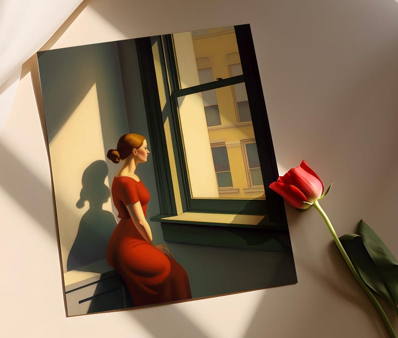 Edward Hopper Tribute, the Long Wait Art Print - Etsy