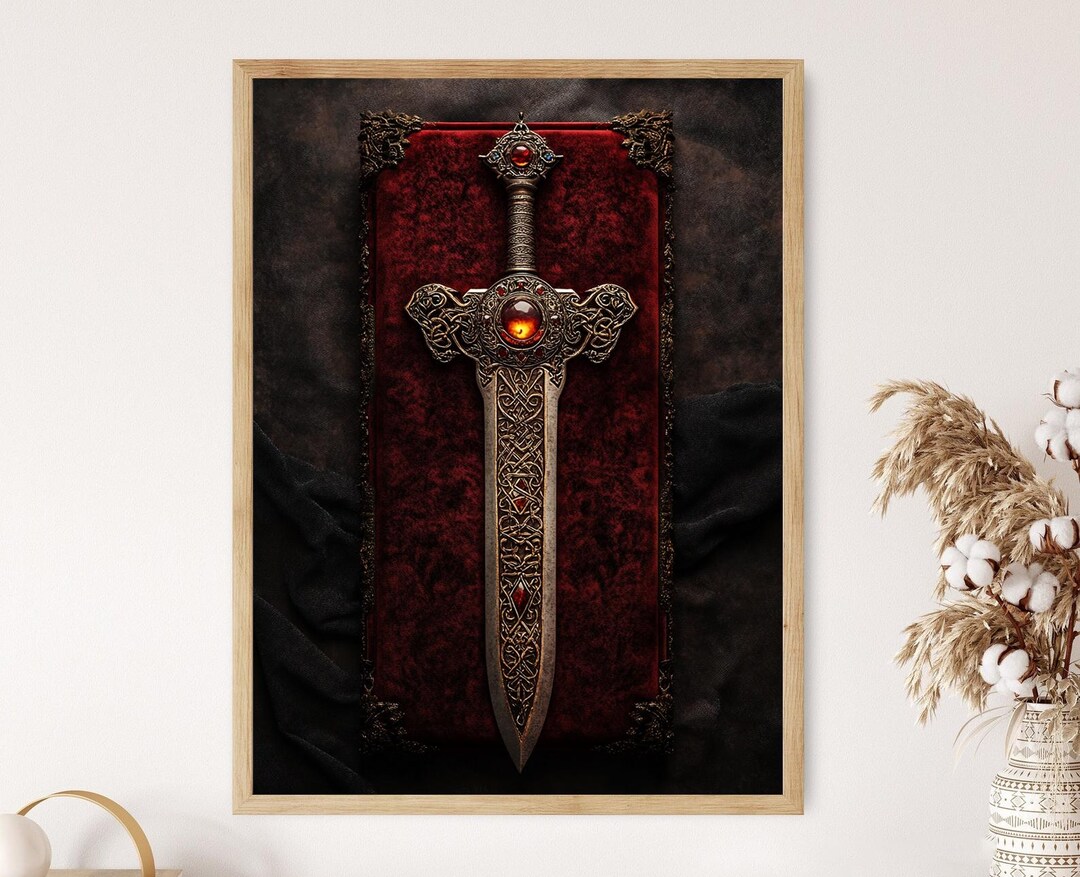 Excalibur Hilt Art Print, Celtic Designs and Royal Majesty - Etsy