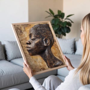 Benin Art Print: African Woman Portrait, Cultural Home Decor - Etsy