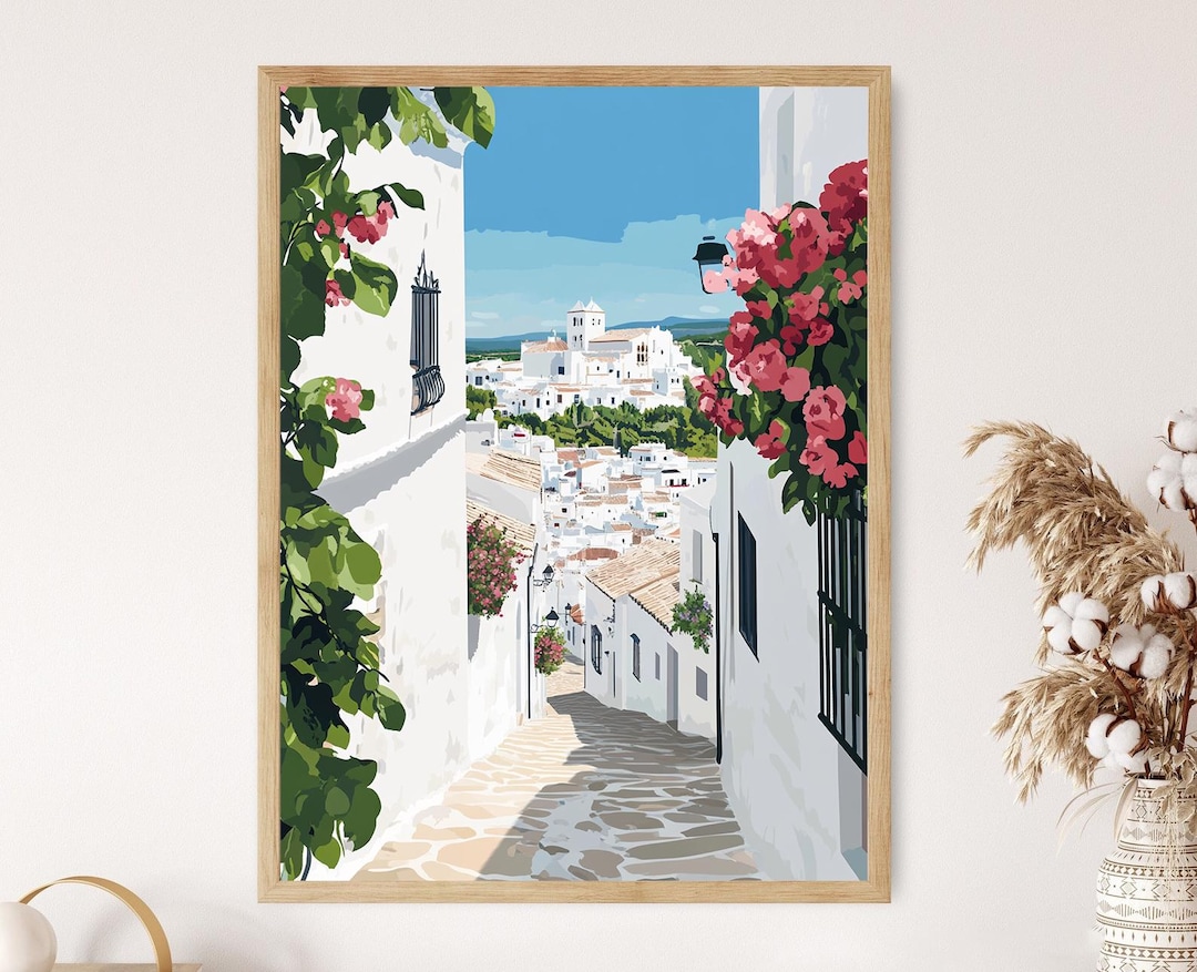Vejer De La Frontera Art Print, Andalusian White-washed Village - Etsy