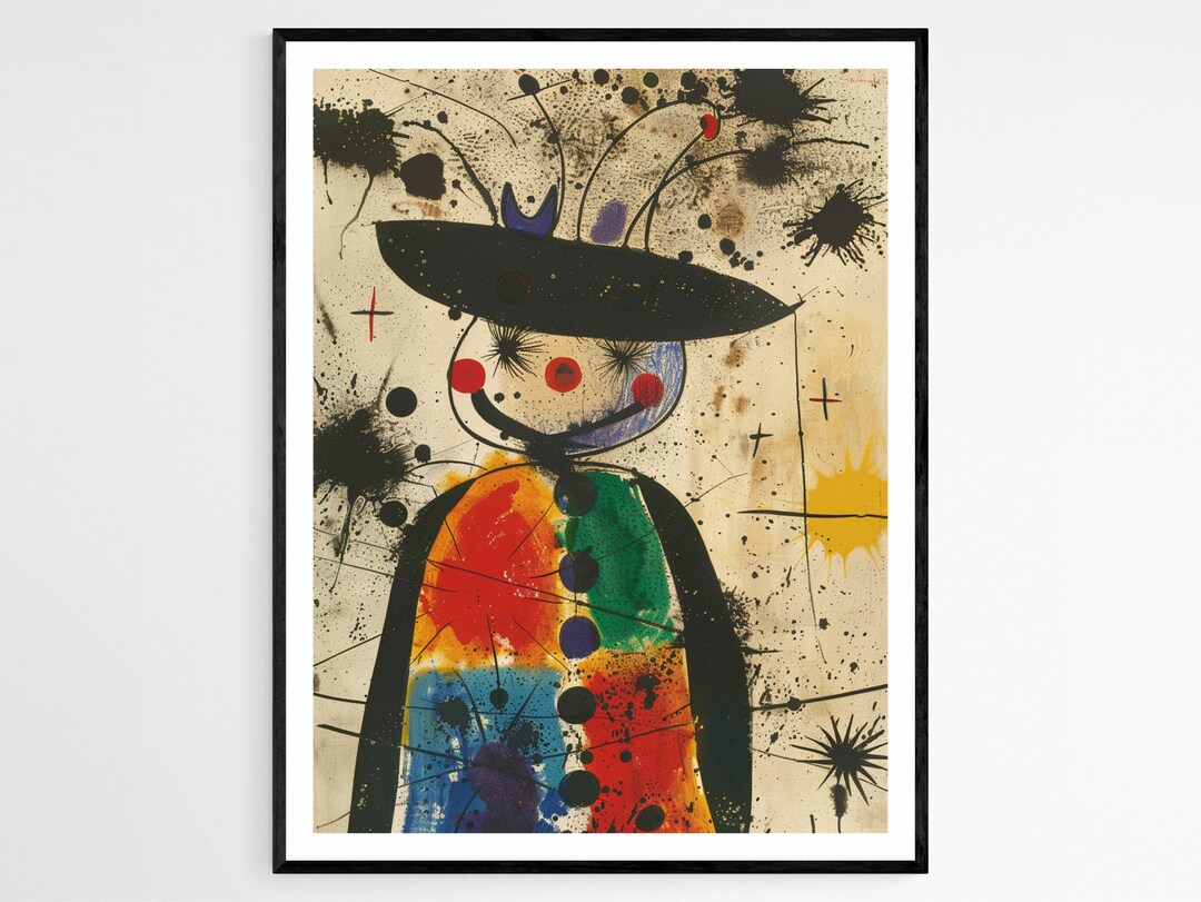 Joan Miro Dedication Art Print, Surrealist Home Accent, Inspiring ...