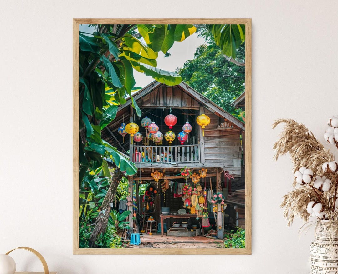 Songkran Festival Art Print, Vibrant Thai New Year Celebration Wall ...