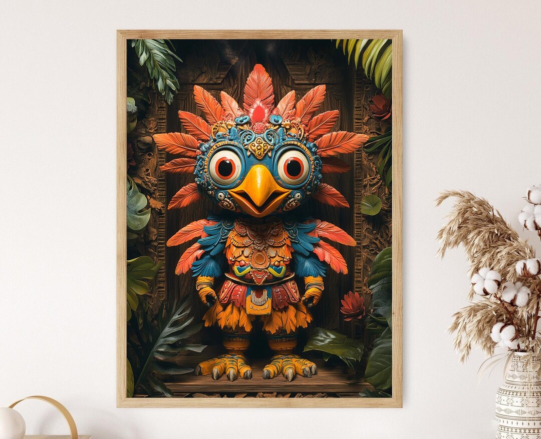 Indonesian Wayang Puppet Art Print, Hand-painted Artifact Poster ...