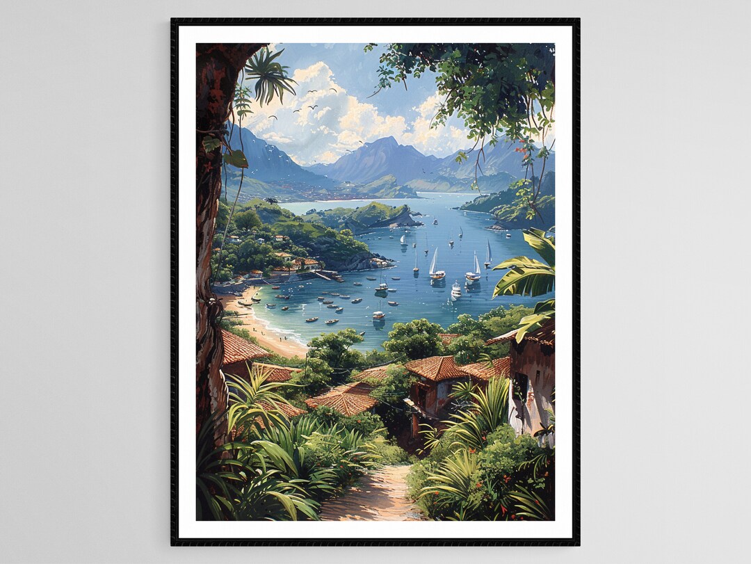 Islets of Granada Painting, Tranquil Lake Nicaragua Art Print ...