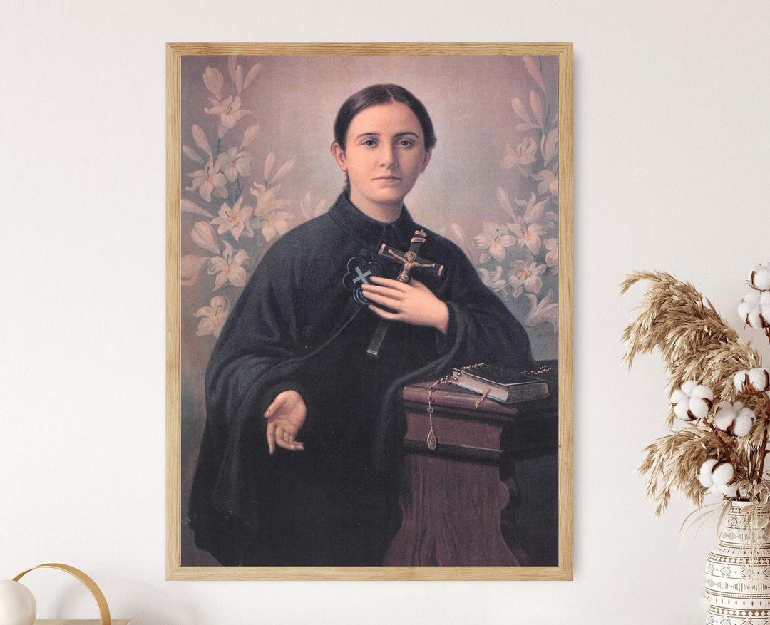 St. Gemma Galgani Art Print: Catholic Saint Devotional Wall Art - Etsy