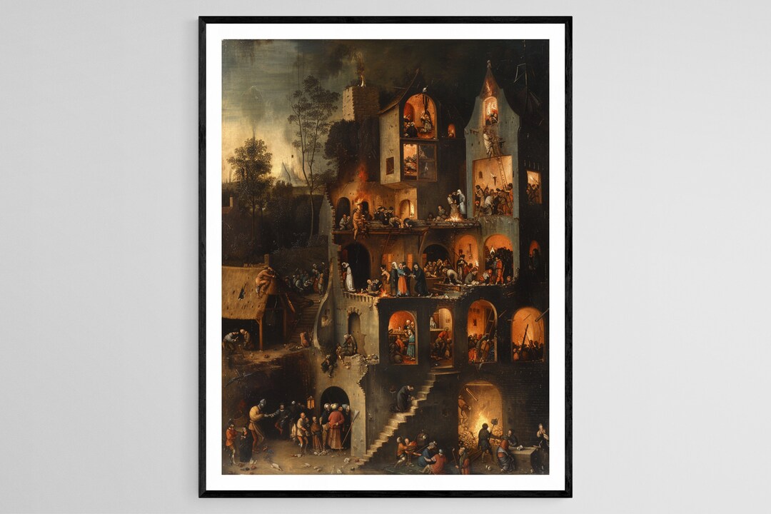 Imaginative Bosch Inspired Wall Art, Historical Art Print, Accent for ...