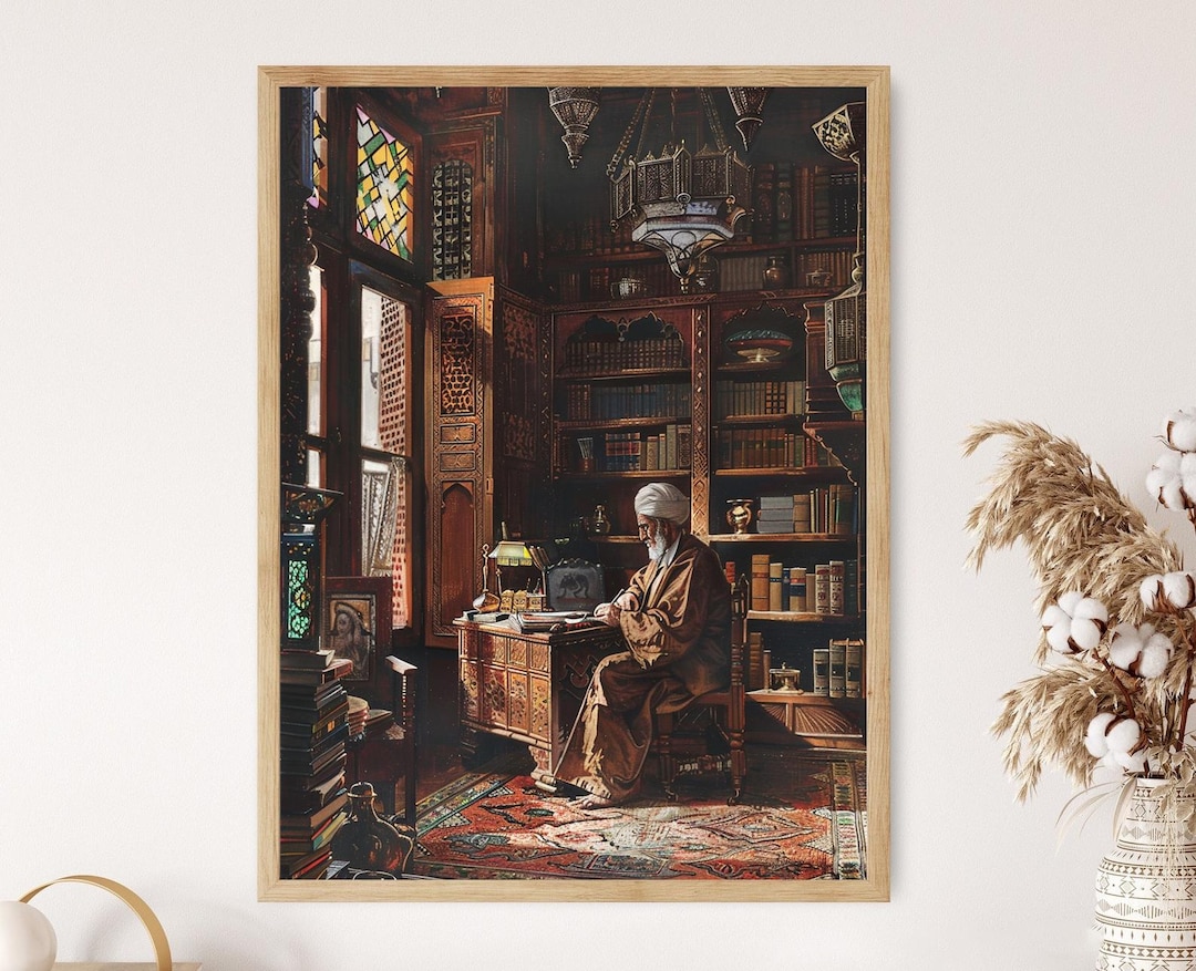 Ottoman Scholar at Study Painting – Topkapi Palace Artwork, Historical ...