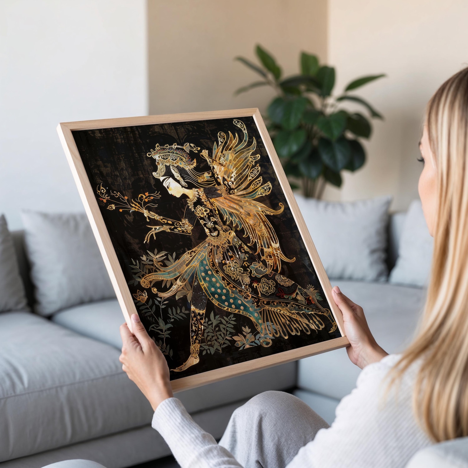 Wayang Kulit Art Print, Traditional Indonesian Shadow Puppet Wall Art ...
