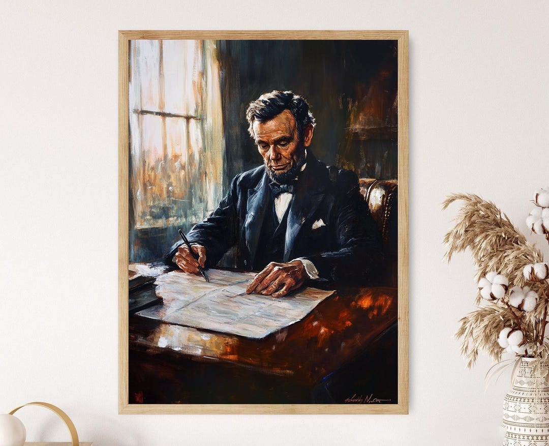 Emancipation Proclamation Art Print, Abraham Lincoln History - Etsy