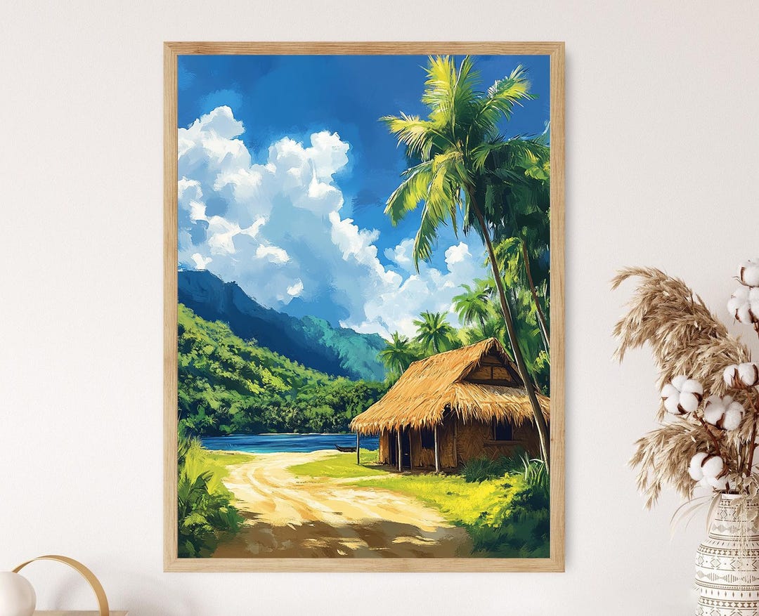 Filipino Nipa Hut Illustration, Traditional Bahay Kubo Print - Etsy