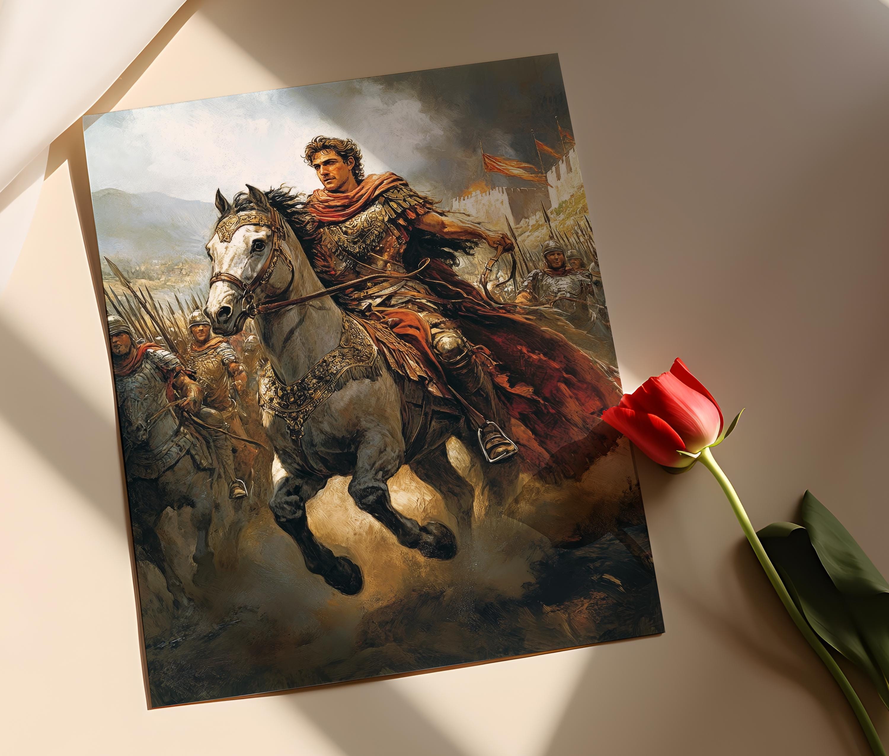 Alexander the Great Art Print, Ancient Ruler and Bucephalus - Etsy