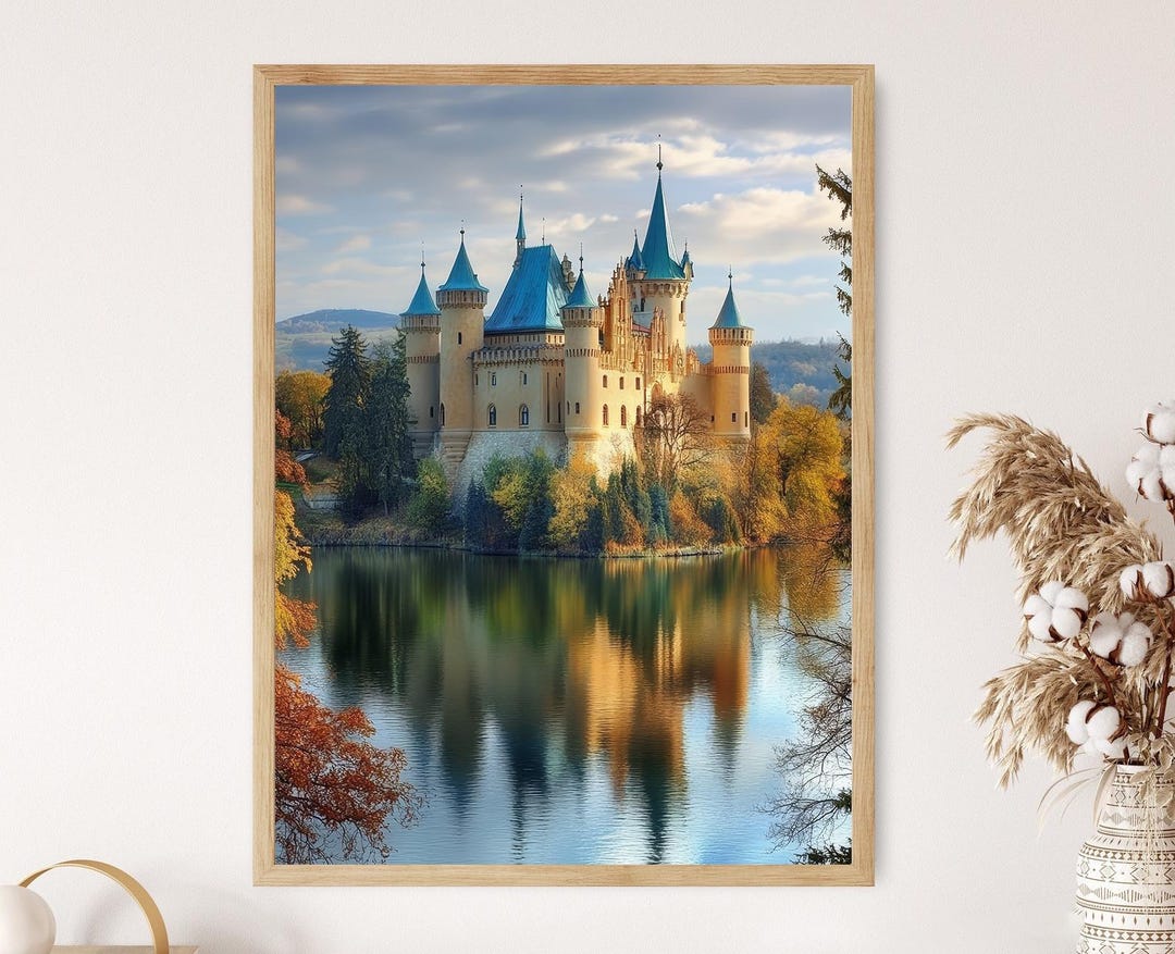 Bojnice Castle Art Print, Slovakia, Fairy-tale Castle, Romantic Turrets ...