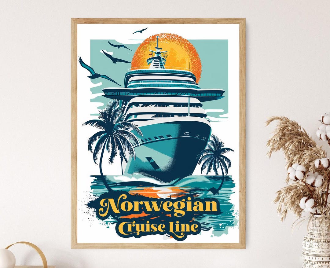 Norwegian Cruise Line Poster, Vintage Travel Art, Perfect Wall Decor ...