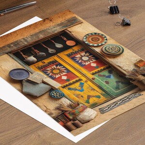 Sudanese Storefront Art Print, Traditional Nubian Design, African ...