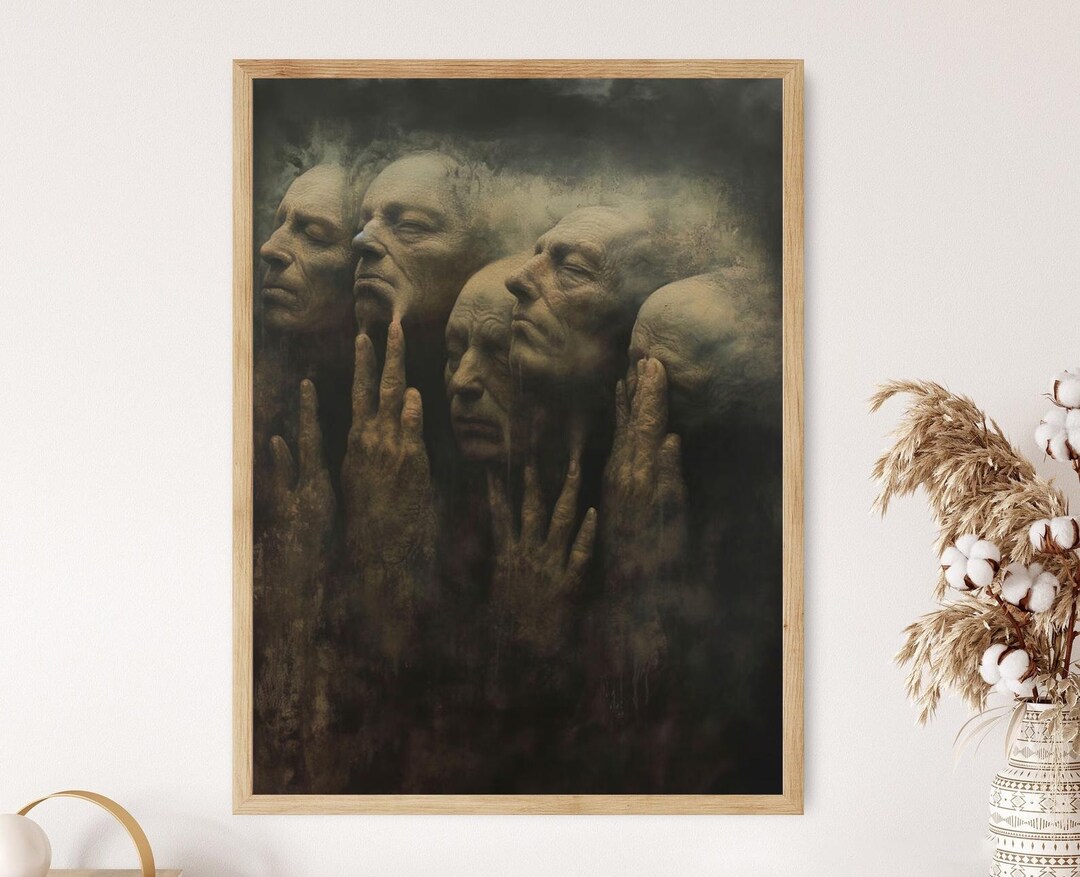 Ethereal Dystopia, Handmade Painting of Abstract Dreamscape, Bringing ...