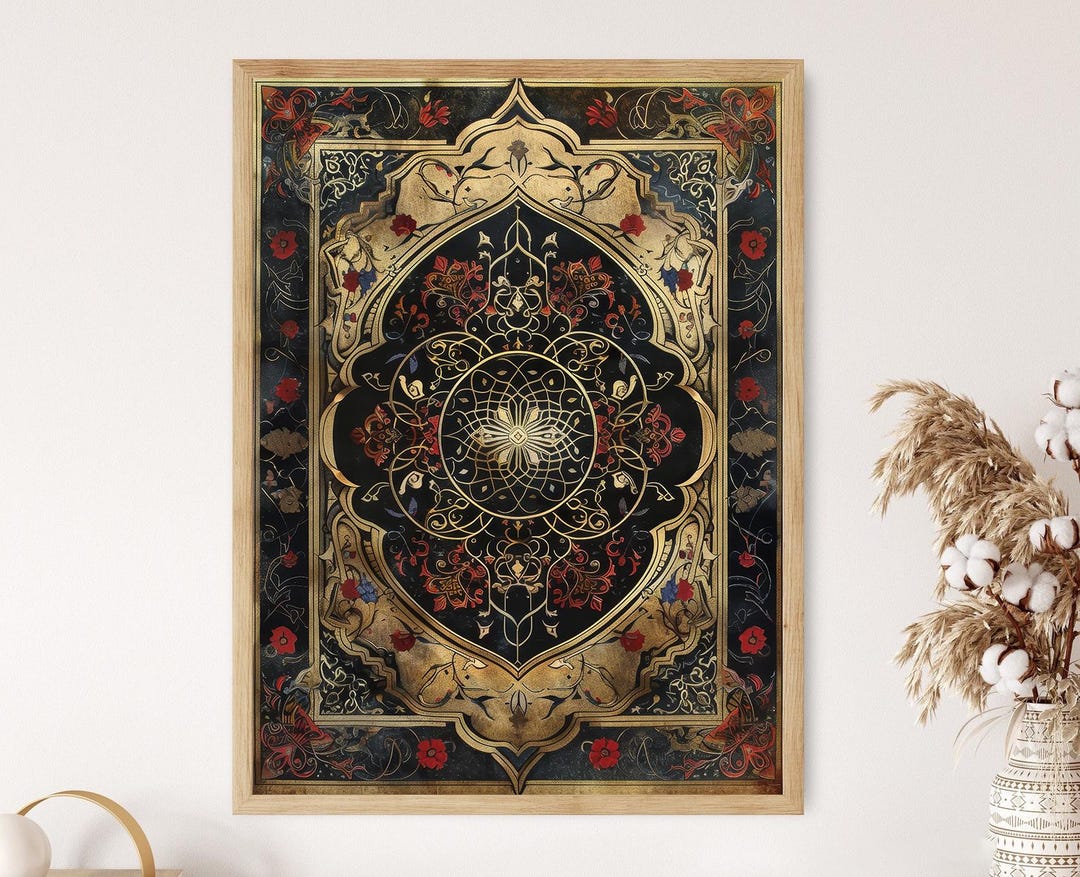 Islamic Art, Symmetrical Motifs, Elegant Geometric Patterns - Etsy