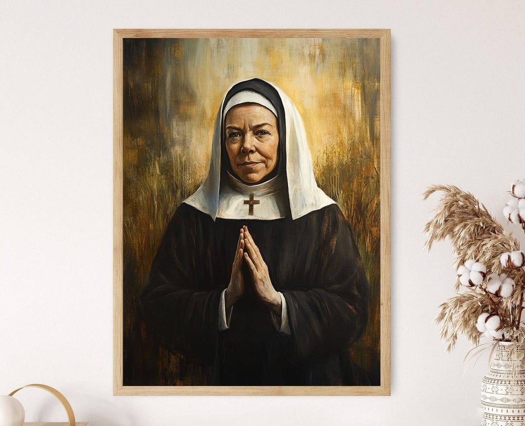 Saint Mary Mackillop Portrait, Catholic Devotional Art, Australian ...