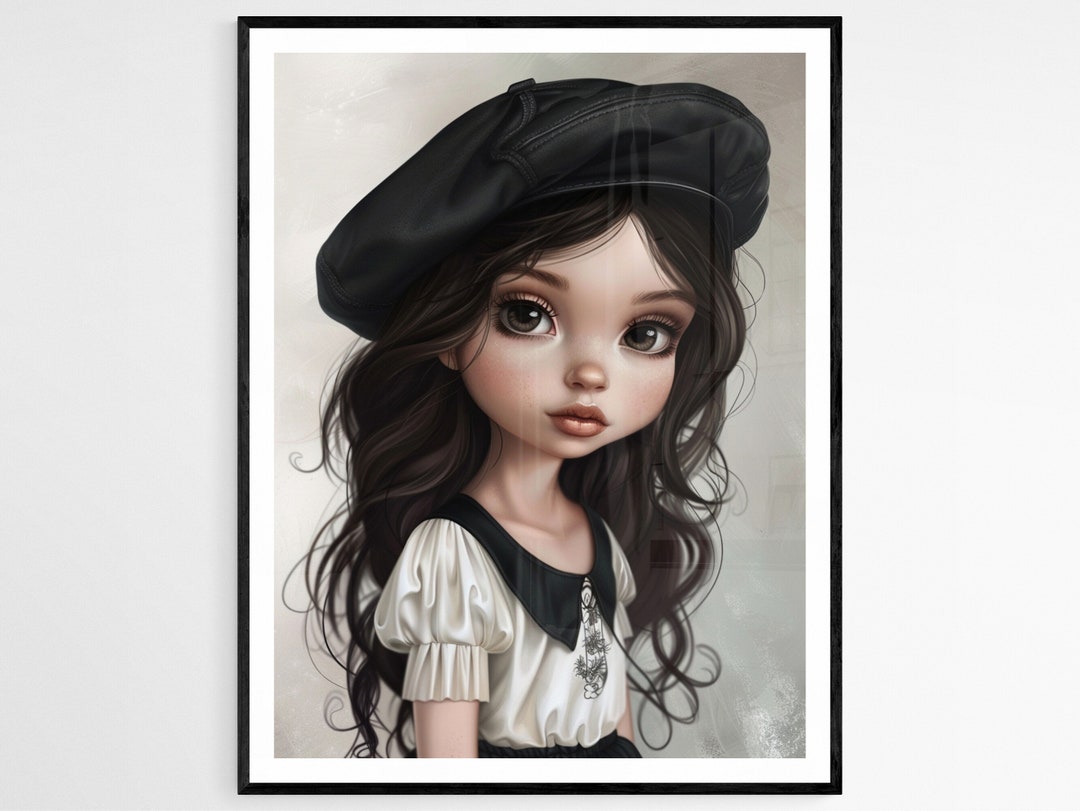 Beret Girl Poster - Etsy Canada