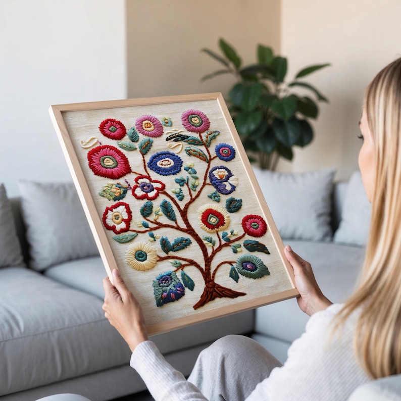Serbian Embroidery Flower Print, Balkan Folklore Art - Etsy