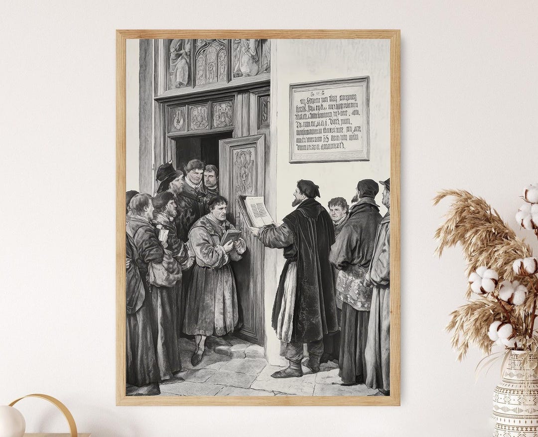 Martin Luther's 95 Theses Art Print, Reformation - Etsy