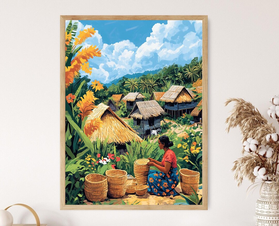 Raffia Basket Weaving in Madagascar, Cultural Heritage Art, Craft Scene ...