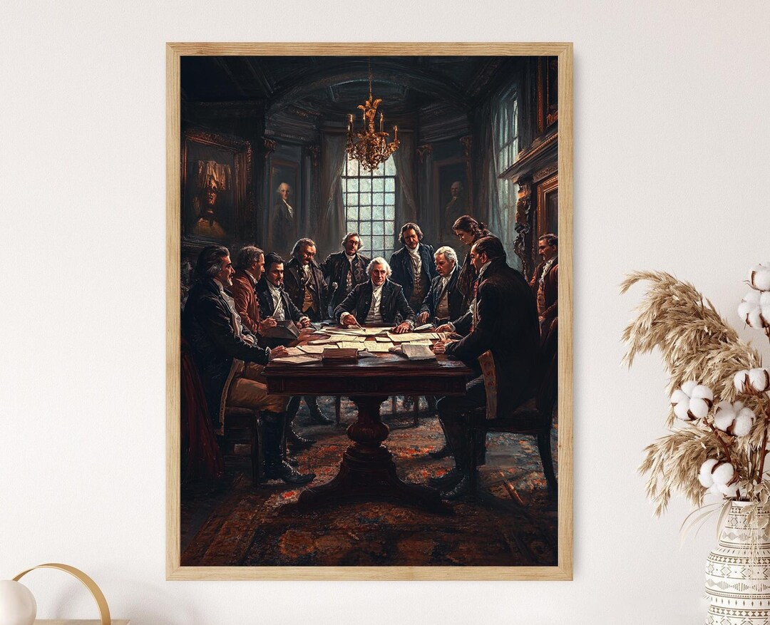Declaration of Independence Art Print: Founding Fathers, Patriotic ...