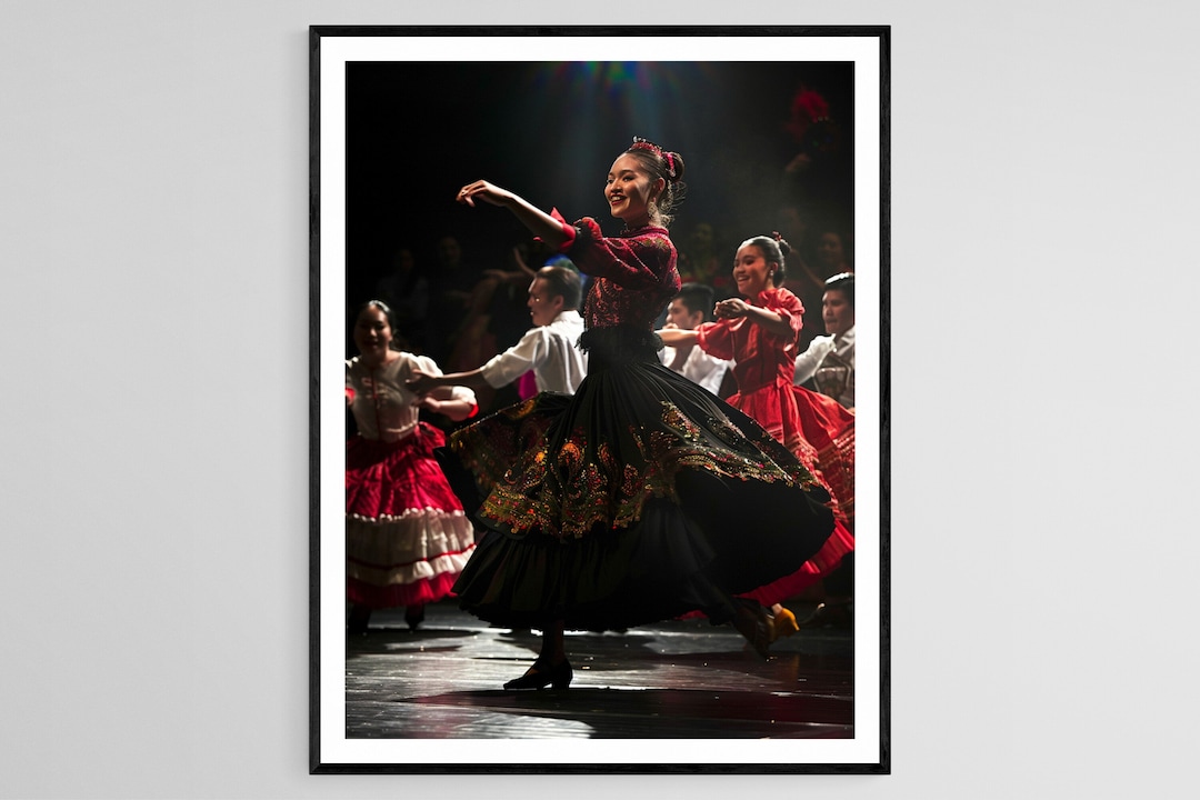 La Jota Moncadeña Dance Print, Vibrant Filipino Dance Celebration ...