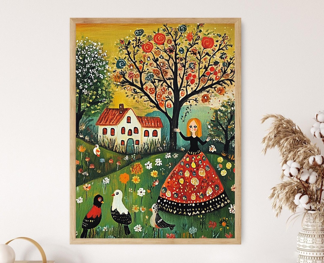 German Naive Art Print, Folklore Artwork - Etsy