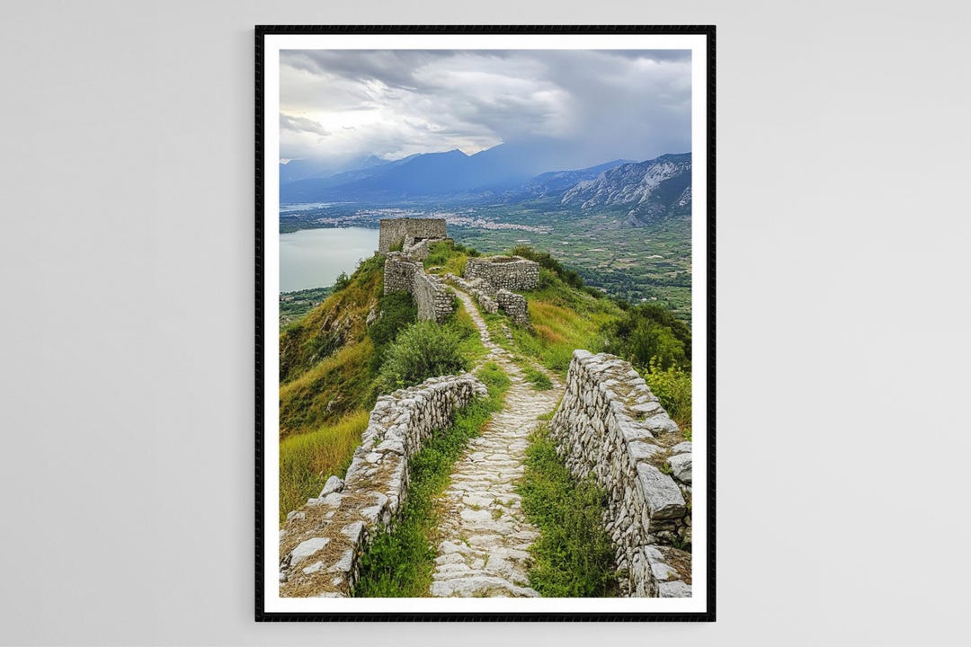 Rozafa Castle Art Print, Shkodër, Albania, Ancient Fortress, Lake View ...