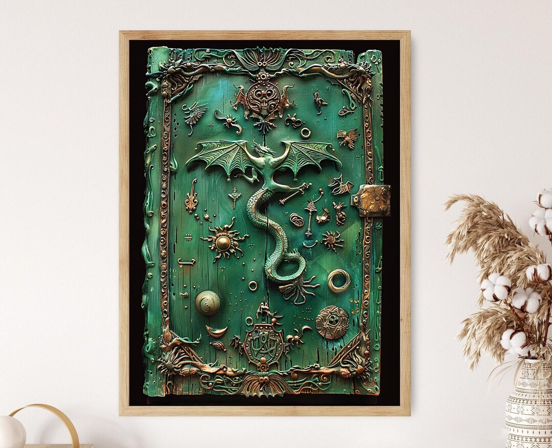 Occult Book Print, Mystical Art Decor for Witchcraft Enthusiasts ...