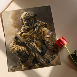 US Navy Seal Poster: Detailed Soldier Wall Art - Etsy