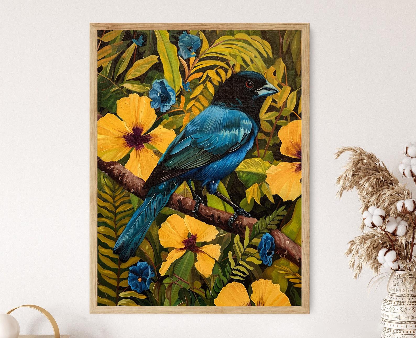 Paradise Tanager Watercolor Painting: Tropical Bird Wall Art - Etsy