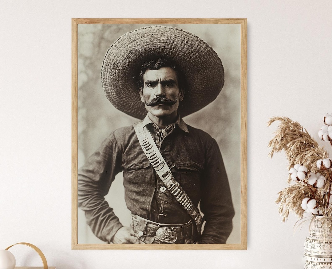 Emiliano Zapata Portrait, Mexican Revolutionary Icon, Historical ...