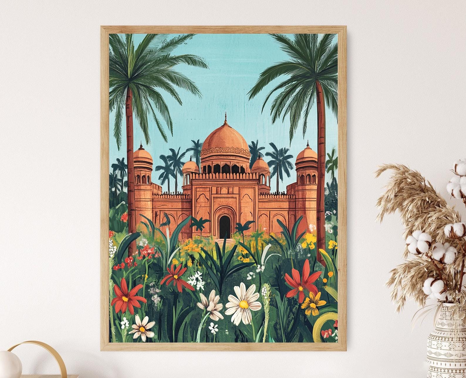 Lalbagh Fort Art Print, Dhaka Mughal Architecture and Gardens - Etsy