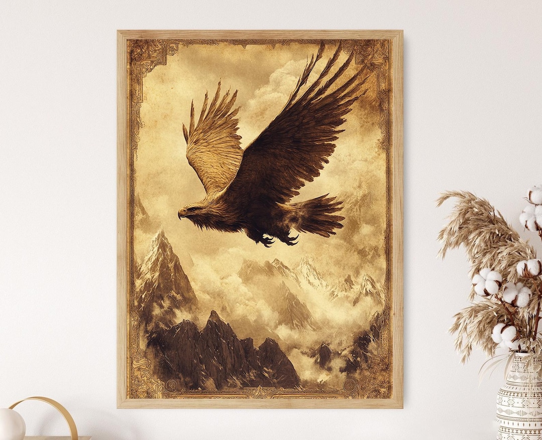 Roc Bestiary Illustration, Giant Mythical Bird, Medieval Fantasy Art ...