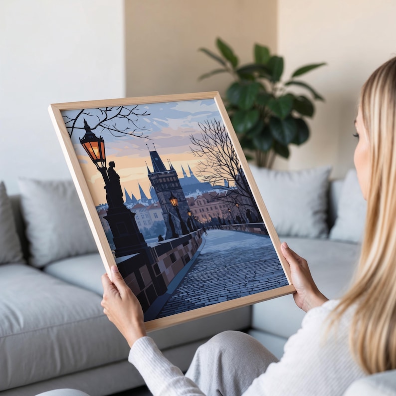 Charles Bridge Art Print: Prague Gothic Architecture, Vltava River ...