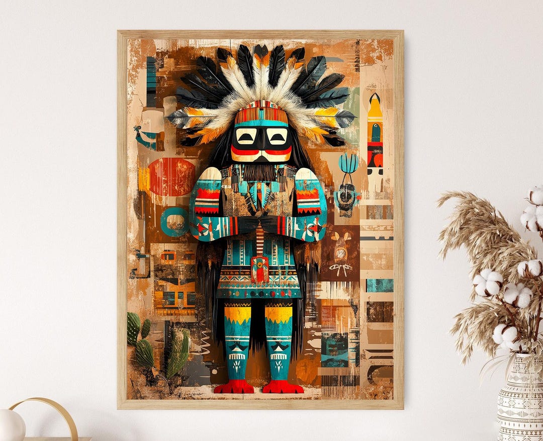 Arizona Kachina Doll Art Print, Native American Culture - Etsy