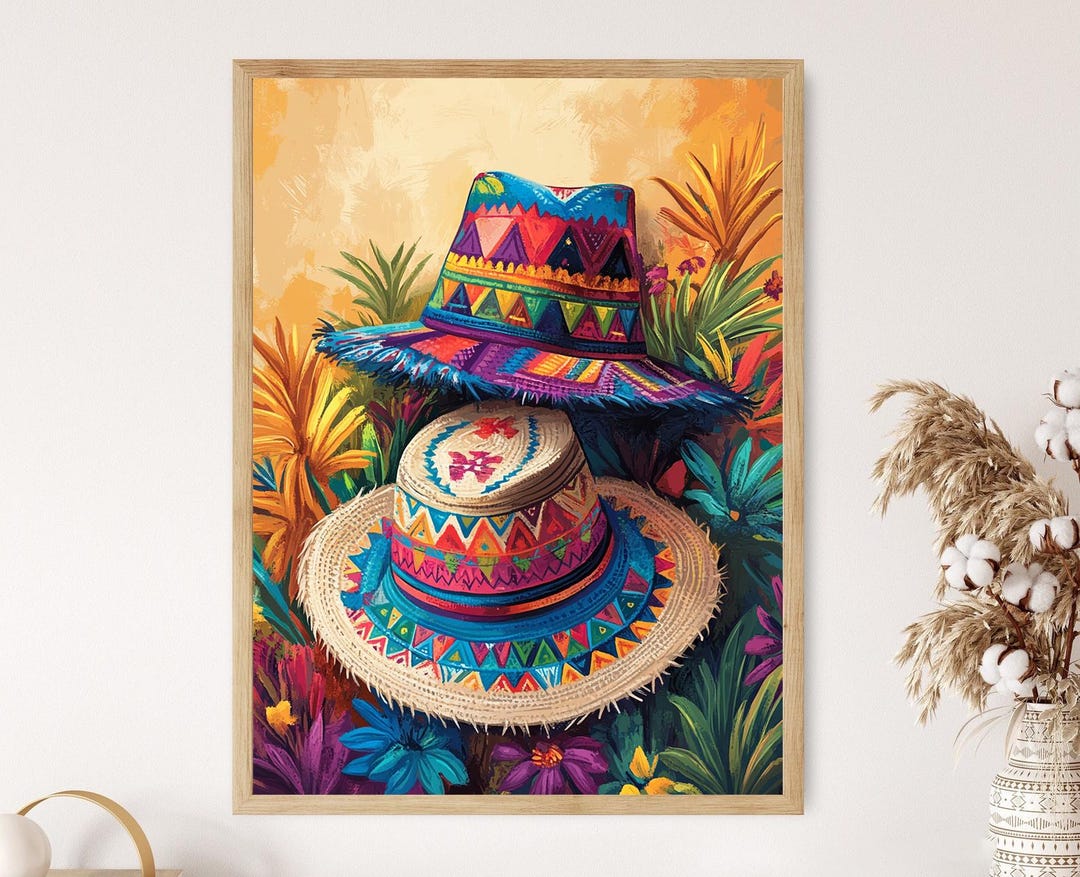 Bolivian Aguayo and Bombín Hat Illustration, Traditional Andean ...
