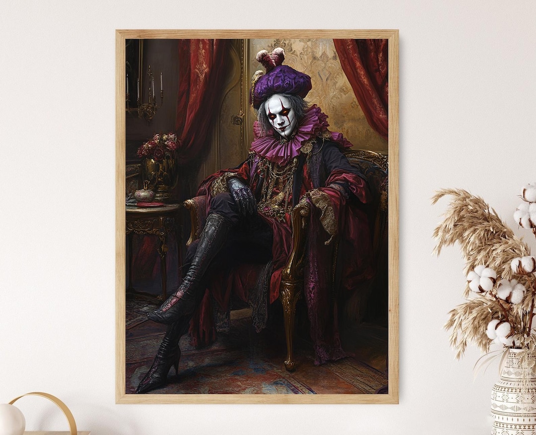 Jester Art Print, Medieval Fantasy Illustration, Vampire Inspired ...