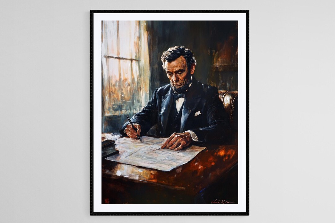 Emancipation Proclamation Art Print, Abraham Lincoln History - Etsy