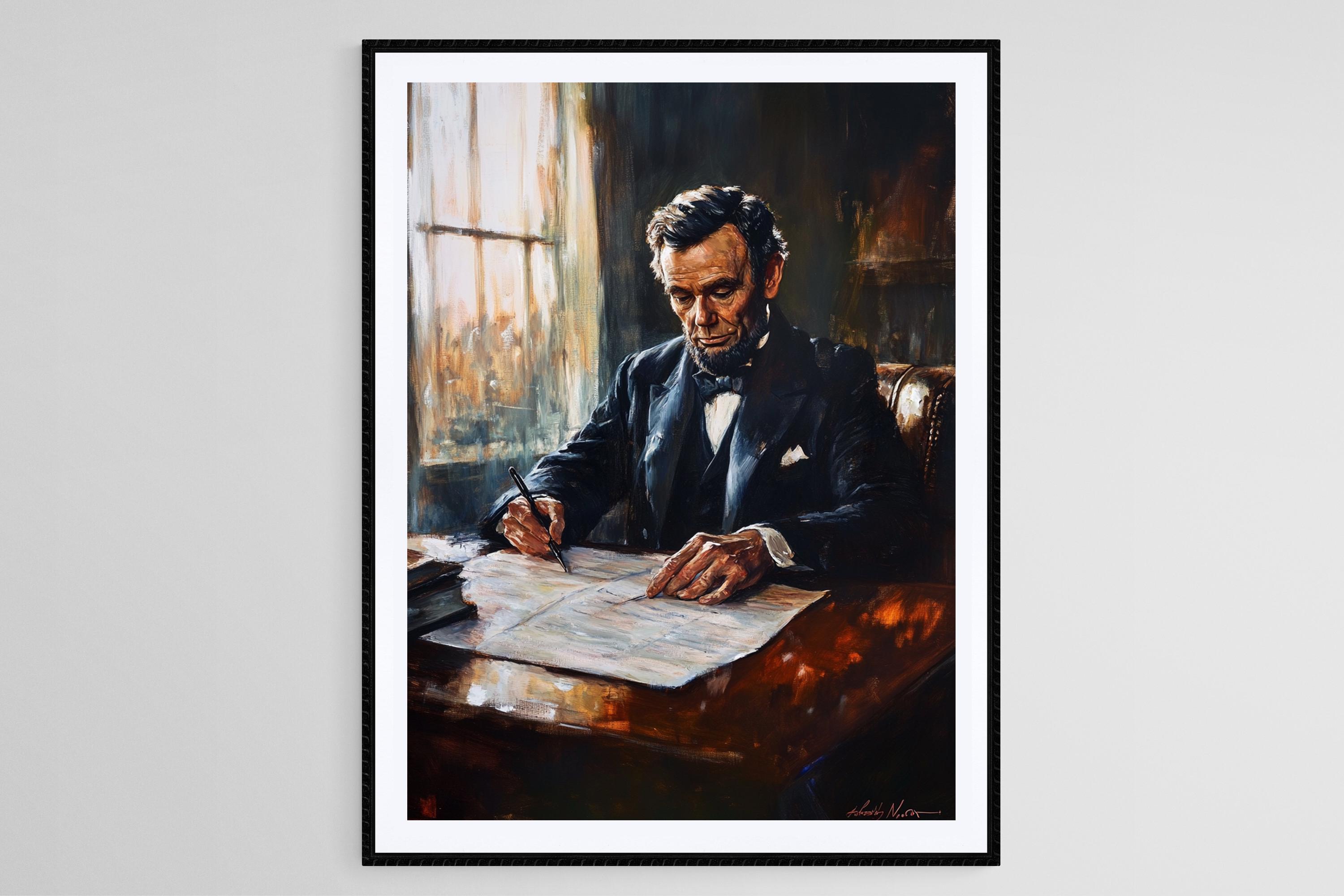 Emancipation Proclamation Art Print, Abraham Lincoln History - Etsy
