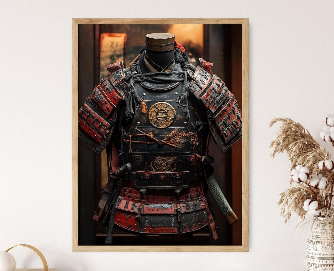 Shogun Chest Armor Poster, Japanese Crest Symbols - Etsy
