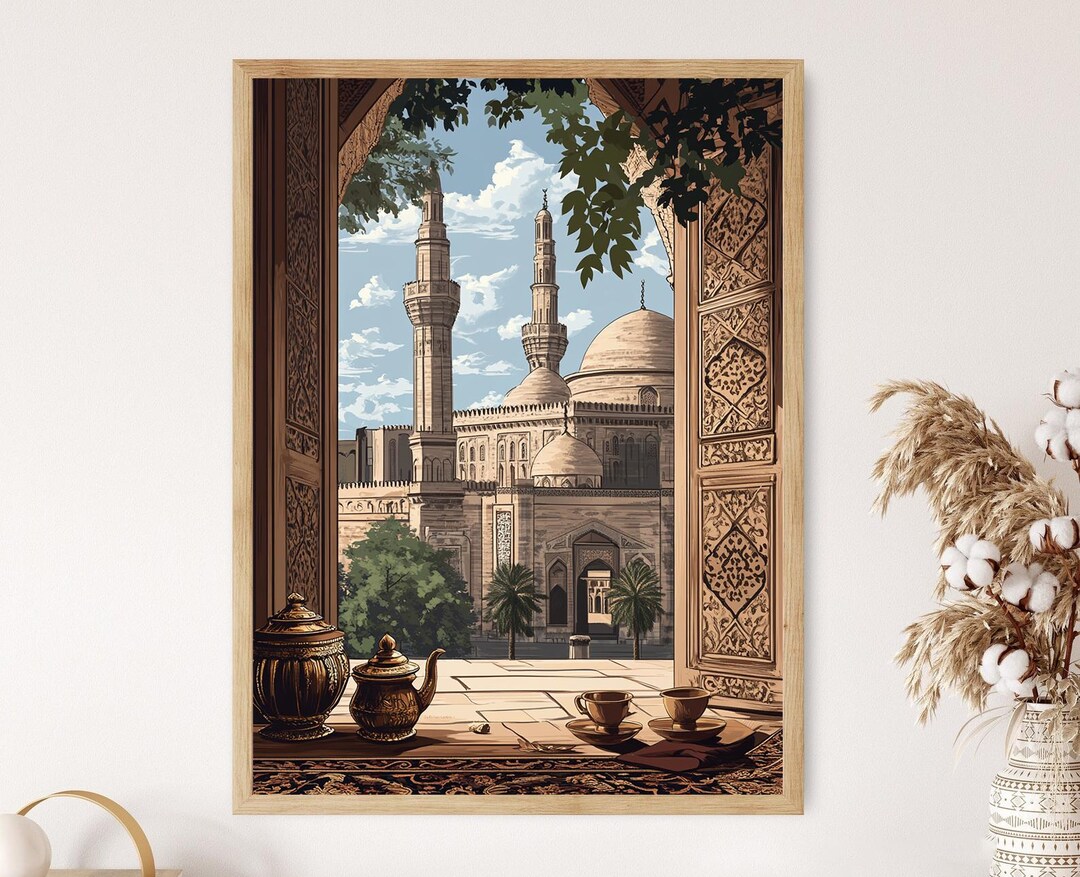 Homs Historic Motifs Illustration, Khalid Ibn Al-walid Mosque, Islamic ...