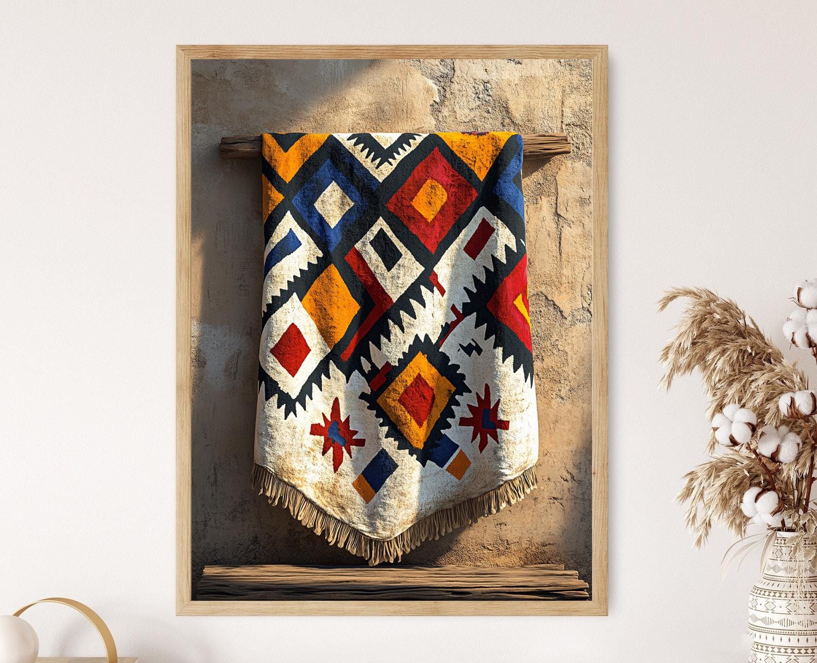 South African Ndebele Textile Art Print, Vibrant Pattern Poster - Etsy